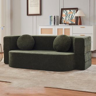 Generic Kompressionssofa im Wohnzimmer, zusammenklappbares Schlafsofa aus komprimiertem Schaumstoff, kleine Sofas for kleine R&auml;ume, waschbarer Bezug, for Wohn