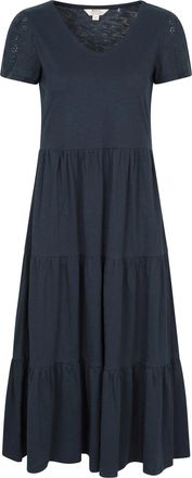 Mountain Warehouse Malaga Kleid f&uuml;r Damen Broderie-&Auml;rmel (Marineblau)