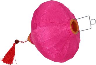 Supvox Vietnamische Vintage Stofflaterne mit Floralem Muster Handgefertigte Outdoor Dekoration für Hochzeiten Gartenpartys Mid Autumn Festival und Festliche 