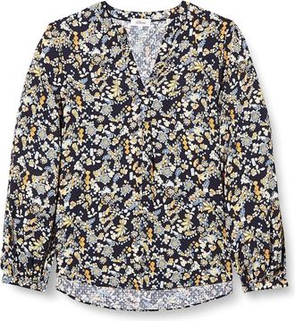 s.Oliver Damen 10.2.11.10.100.2128312 Bluse Langarm, Blau, 34