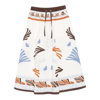 Herno Rock in Sommerprint-Baumwolle - - Skirts - Damen - Mehrfarbig - M