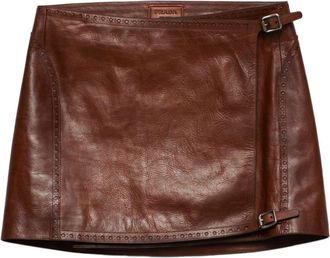 Prada Minirock aus Leder - Braun