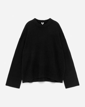 Arket L&auml;ssiger Pullover Aus Kaschmir Und Wolle -Schwarz