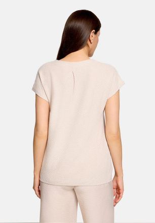 Betty&Co Kurzarmshirt Damen mit Struktur (1-tlg) Material