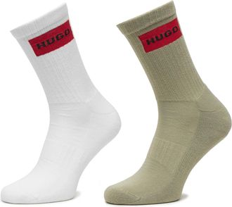 HUGO BOSS Lange Socken HUGO 50531515 Hellgr&uuml;n