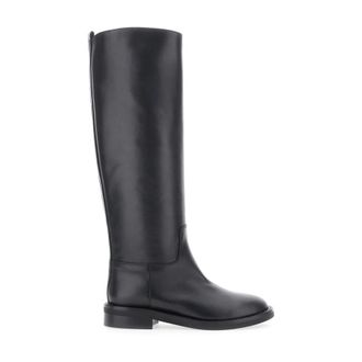 Via Roma 15 Schwarze hohe Lederstiefel f&uuml;r Frauen - - Shoes - Damen - Schwarzk - 40 EU