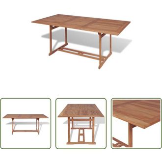 vidaXL vidaXL Gartenm&ouml;bel - Gartentish 180x90x75 cm Teak Massivholz