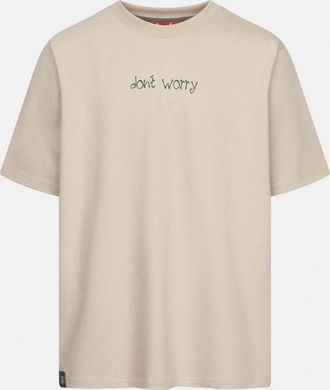 Derbe Derbe T-Shirt Pasta Beige Grau GOTS Organic