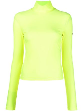 Diesel t-shirt &agrave; col montant - Jaune