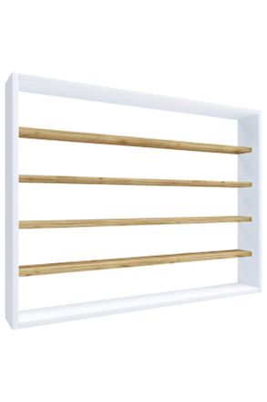 MID.YOU Mid.you K&uuml;chenregal Esaldi, Wei&szlig;, Honigeiche, Holzwerkstoff, 80x60x10 cm, K&uuml;chen, K&uuml;chenm&ouml;bel, K&uuml;chenregale