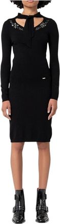 Fracomina Femme, Robes, Noir, Taille: 40 FR Robe Maxi Pull