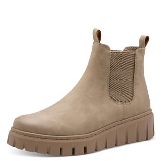 Marco Tozzi Marco Tozzi Damen Chelsea Boots zum Schlupfen Plateau, Braun (Taupe), 37 EU