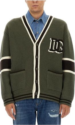 Dolce & Gabbana Homme, Pulls, Vert, Taille: M Cardigan Over