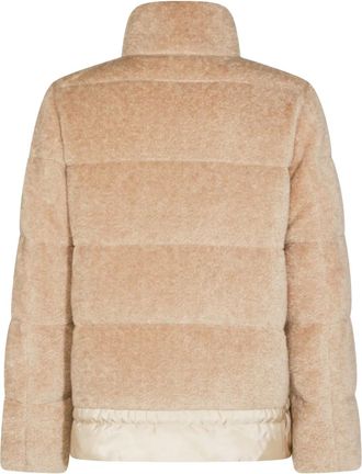 Moncler Wattierte Cedre Jacke mit Rei&szlig;verschluss - Nude
