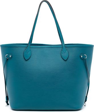 Louis Vuitton Blue Epi Neverfull MM