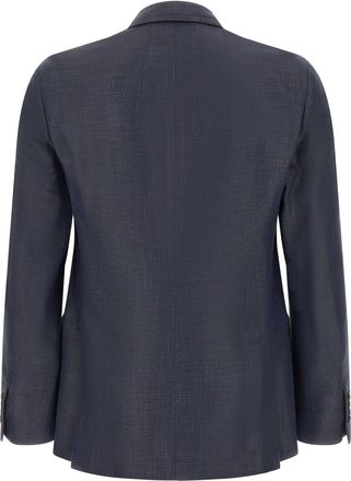 Pal Zileri Single-Breasted Tailored Blazer - Navy