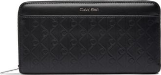 Calvin Klein Geldbörse Calvin Klein Emblem Aop Embossed Long Wallet LV04F1097G Schwarz