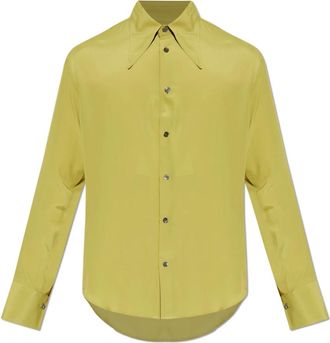 Ami Homme, Chemises, Vert, Taille: M Chemise &agrave; coupe asym&eacute;trique