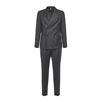 Santaniello Homme, Costumes, Gris, Taille: M Costume en laine &agrave; rayuresTailored
