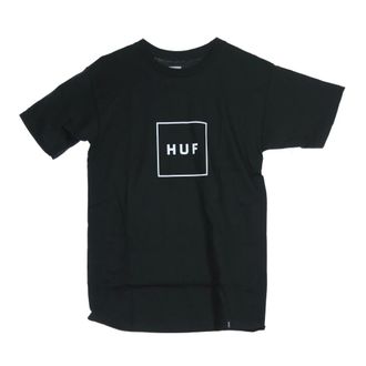 HUF Huf, Homme, Tops, Noir, Taille: S T-shirt Homme Noir avec Logo Manches Courtes