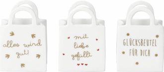R&auml;der Mini Shopper 3er Set aus Porzellan - Originelle Geldgeschenk-Verpackung & Deko-Taschen - Kreative Geschenkidee f&uuml;r Gutscheine, Geld & Blumen