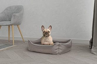 Italian Bed Linen Sogni e Capricci Pets, Dandy gepolstertes Körbchen, Braun, 62x50x17 cm