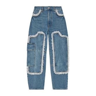 Ganni Audri Spitzenjeans - - Jeans - Damen - Blau - W27