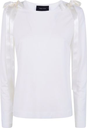Simone Rocha Bow Ribbon Tail Long Sleeve T-Shirt