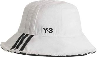 Yohji Yamamoto unisex, Accessoires, Blanc, Taille: ONE Size Stripes Hat