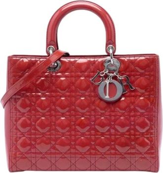 Dior Sac &agrave; main Lady Dior Pre-owned - Femme - Pre-owned - Rouge - Taille: ONE Size