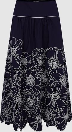 Farm Rio Jupe Flowers Richelieu Blue