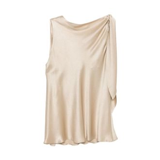 Antonelli Femme, Blouses et Chemises, Beige, Taille: 42 FR Antonelli Firenze Top Beige