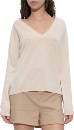 Zadig&Voltaire Femme, Pulls, Beige, Taille: 42 FR Vivi Patch Heart Jumper