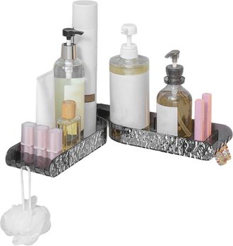 Generic Duschregale F&uuml;r Die Ecke | Bewegliches Lagerregal | Duschregal F&uuml;r Die Ecke - f&uuml;r Hausapartment K&uuml;che Wohnzimmer Schlafzimmer Badezimmer Arbeitsplatte