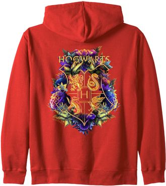 Harry Potter Hogwarts Multi-Colored Floral Crest Kapuzenjacke