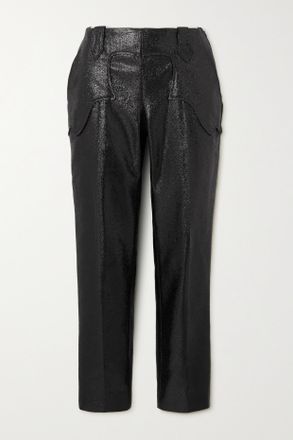 Tom Ford Hose Mit Geradem Bein Aus Lamé - Schwarz