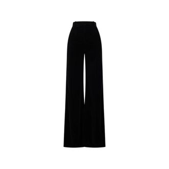 Valentino Garavani Schwarze Samt Paris Hose - - Trousers - Damen - Schwarzk - M