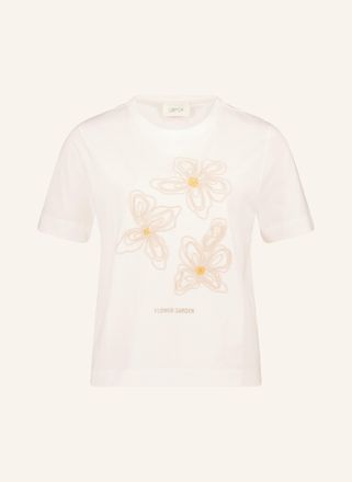 Cartoon Cartoon T-Shirt Mit Schmuckperlen beige