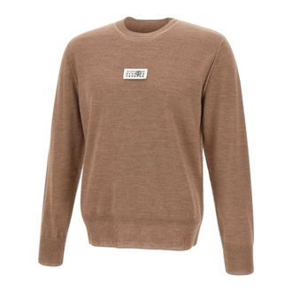 Maison Margiela Homme, Pulls, Brun, Taille: M Pulls &agrave; col rond