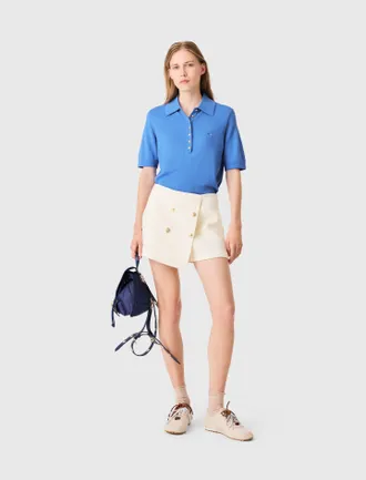 Maje Short Trompe-lail En Tweed - Blanc - Maje