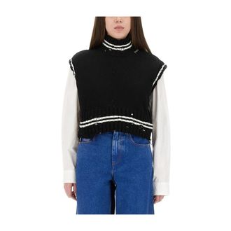 Marni Rollkragen-Strickweste - - Knitwear - Damen - Schwarzk - S