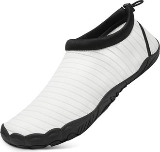 Mishansha Aquaschuhe Herren Badeschuhe Damen Sommer Wasserschuhe Wei&szlig; 45