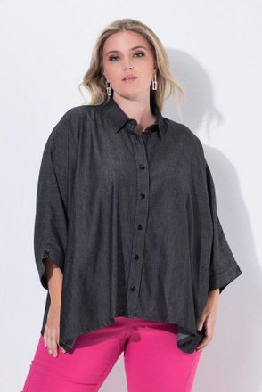 Miamoda Longbluse Bluse oversized 3/4-Fledermaus&auml;rmel