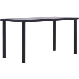 vidaXL Table &agrave; manger Noir et gris b&eacute;ton 140x70x75 cm MDF vidaXL