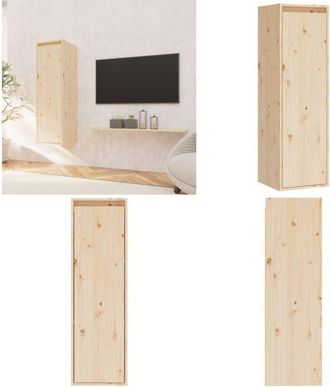 vidaXL Vidaxl - Armoire murale 30x30x100 cm Bois de pin massif - Meuble Mural - Armoire Murale - Rangement Mural - Bibliothèque Murale - Étagère Murale
