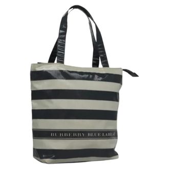 Burberry Pre-owned Toile sacs-main - Femme - Pre-owned - Noir - Taille: ONE Size