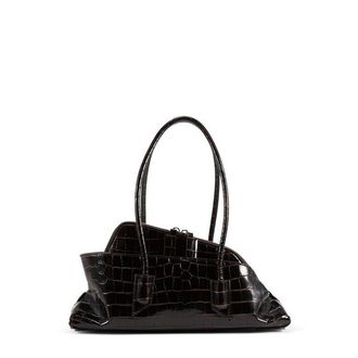 The Attico Sac &eacute;paule effet crocodile en cuir de veau