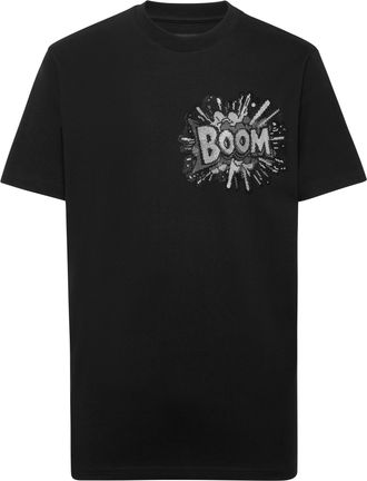 Philipp Plein Round Neck T-Shirt Boom Stones