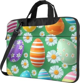 Generic Daisy Eggs Housse de protection color&eacute;e pour ordinateur portable de 15,6 avec bandouli&egrave;re - R&eacute;sistante aux chocs - Pour homme et femme, multicolore, 1