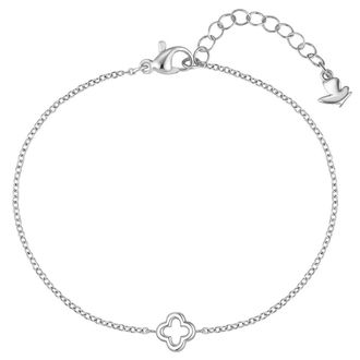 Glanzst&uuml;cke M&uuml;nchen Armband - Edelstahl Armband Kleeblatt - Gr. ONESIZE - in Silber - f&uuml;r Damen